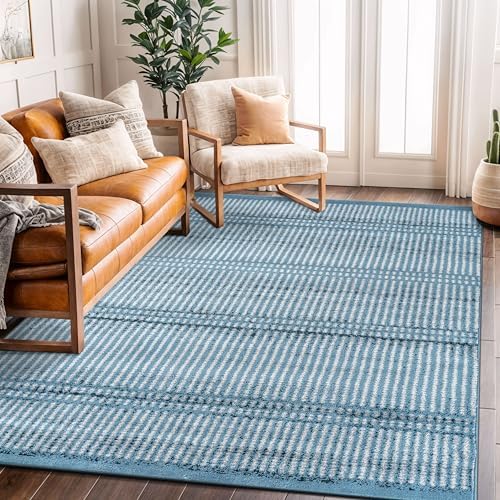 Amazon.com: Rugshop Contemporary Stripe Lines High Traffic Living Room ...