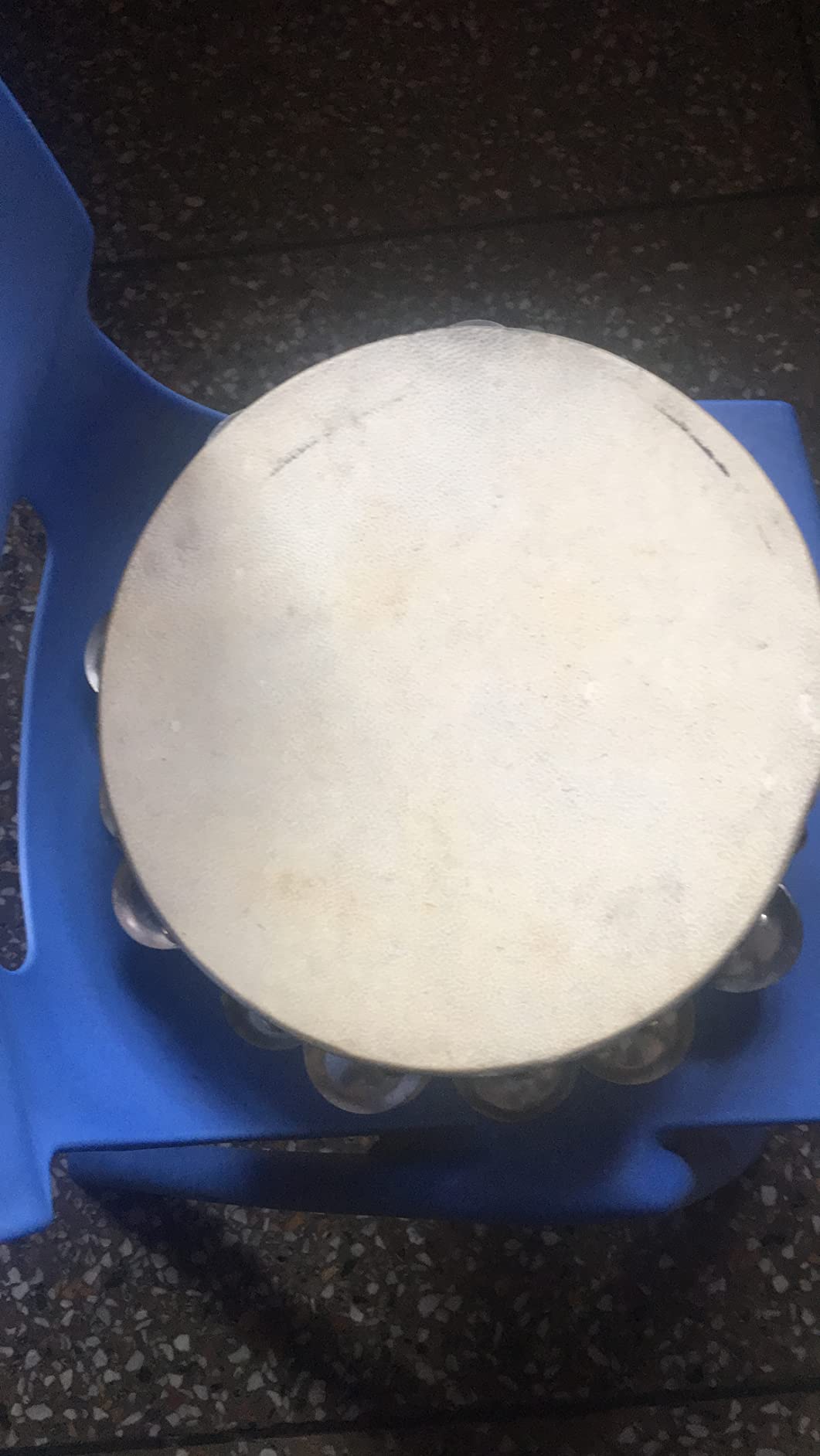 Akshar Tabla Mart Leather Dafli Tambourine 9 inch Indian Musical ...