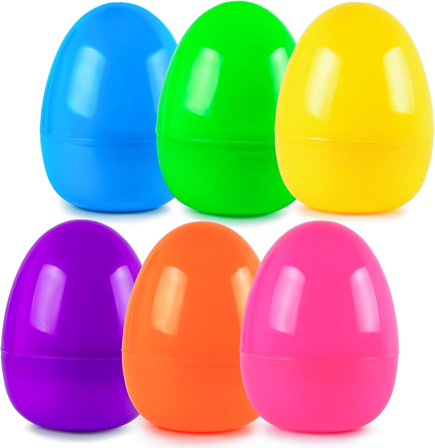 Amazon.com: ROSAUI Easter Egg Set of 24 | Colorful Plastic Eggs | Candy ...