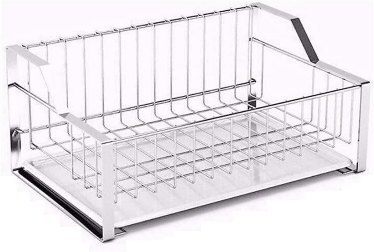 Amazon.com: Dish Rack 304 Stainless Steel Dish Rack Countertop Drain ...
