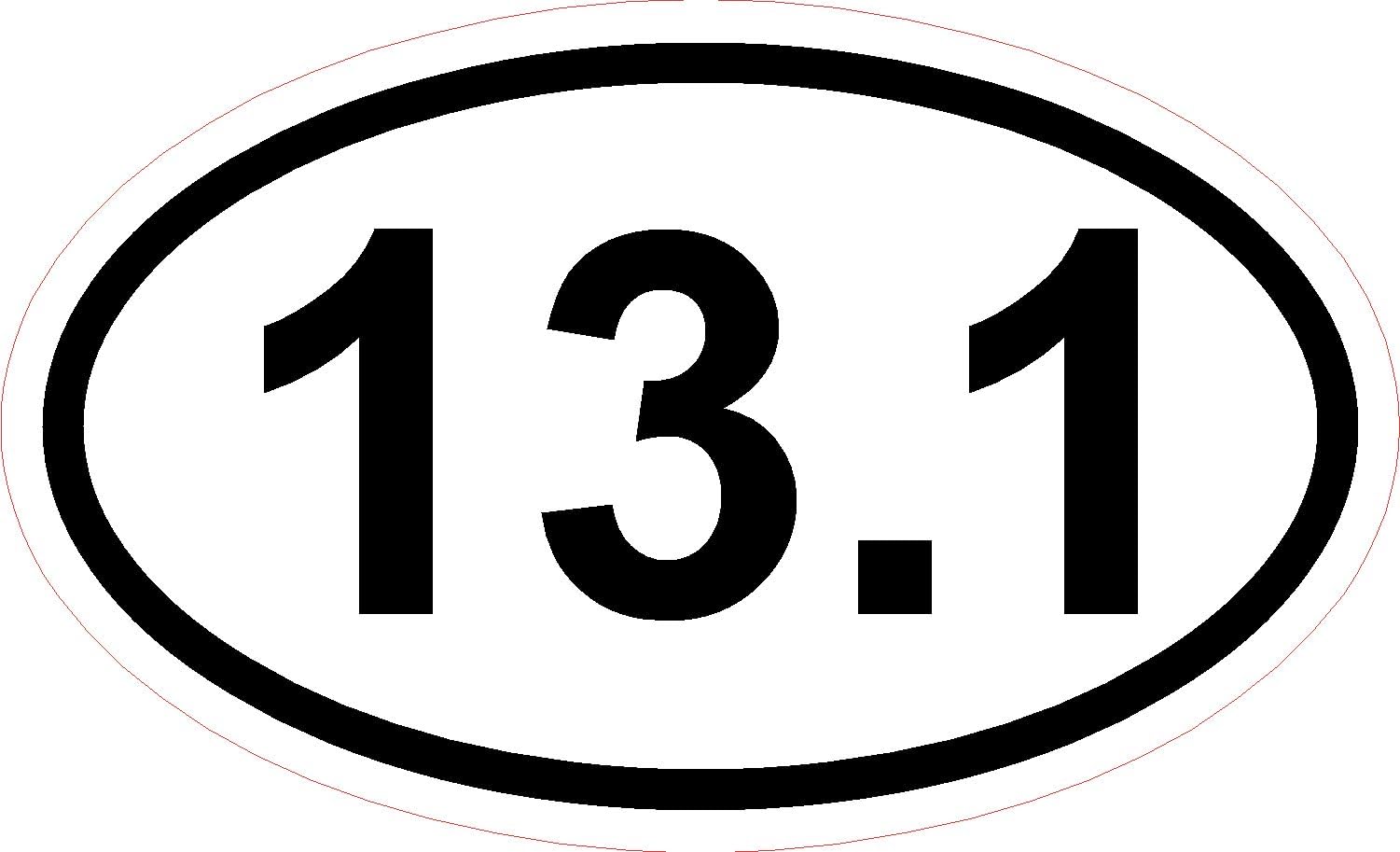 Amazon.com - 13.1 Half Marathon Anti-UV Vinyl Oval Car Bumper Sticker ...