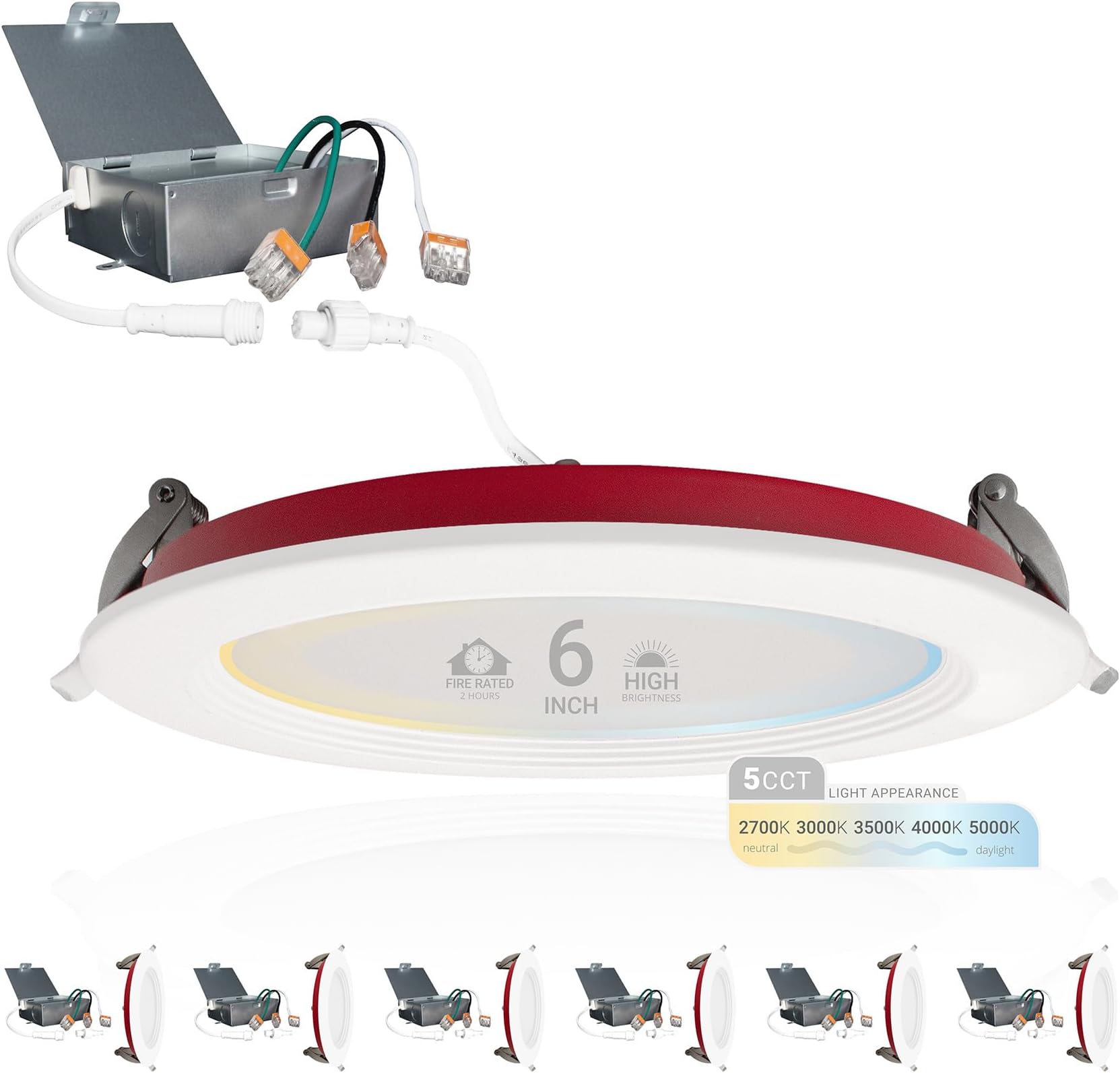 NDR Electric RZR-CCT-FR615-WH Razor CCT 2-Hour Fire Rated Edge Lit LED ...