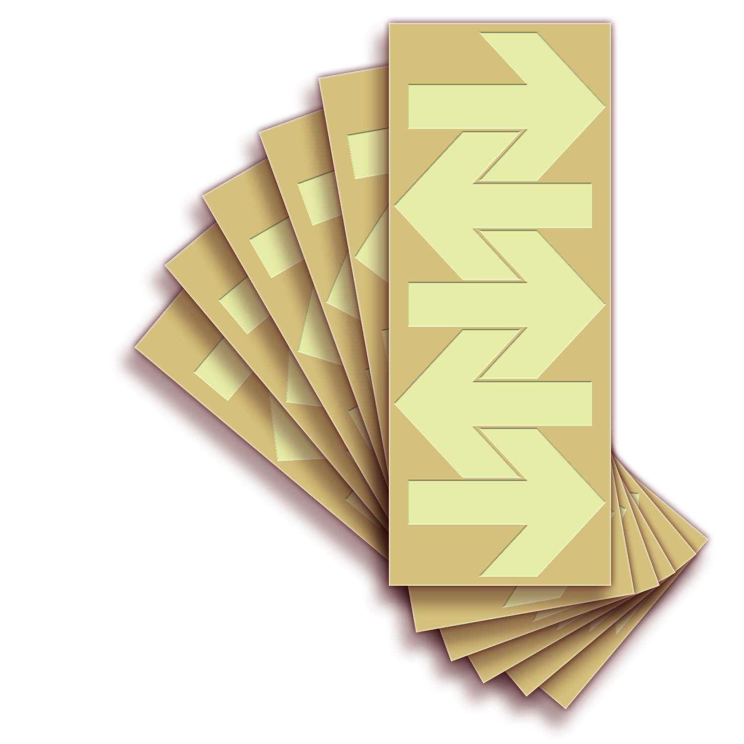 Glow in The Dark Arrow Stickers 30 Pack, 4x3 Inch Premium Self-Adhesive ...