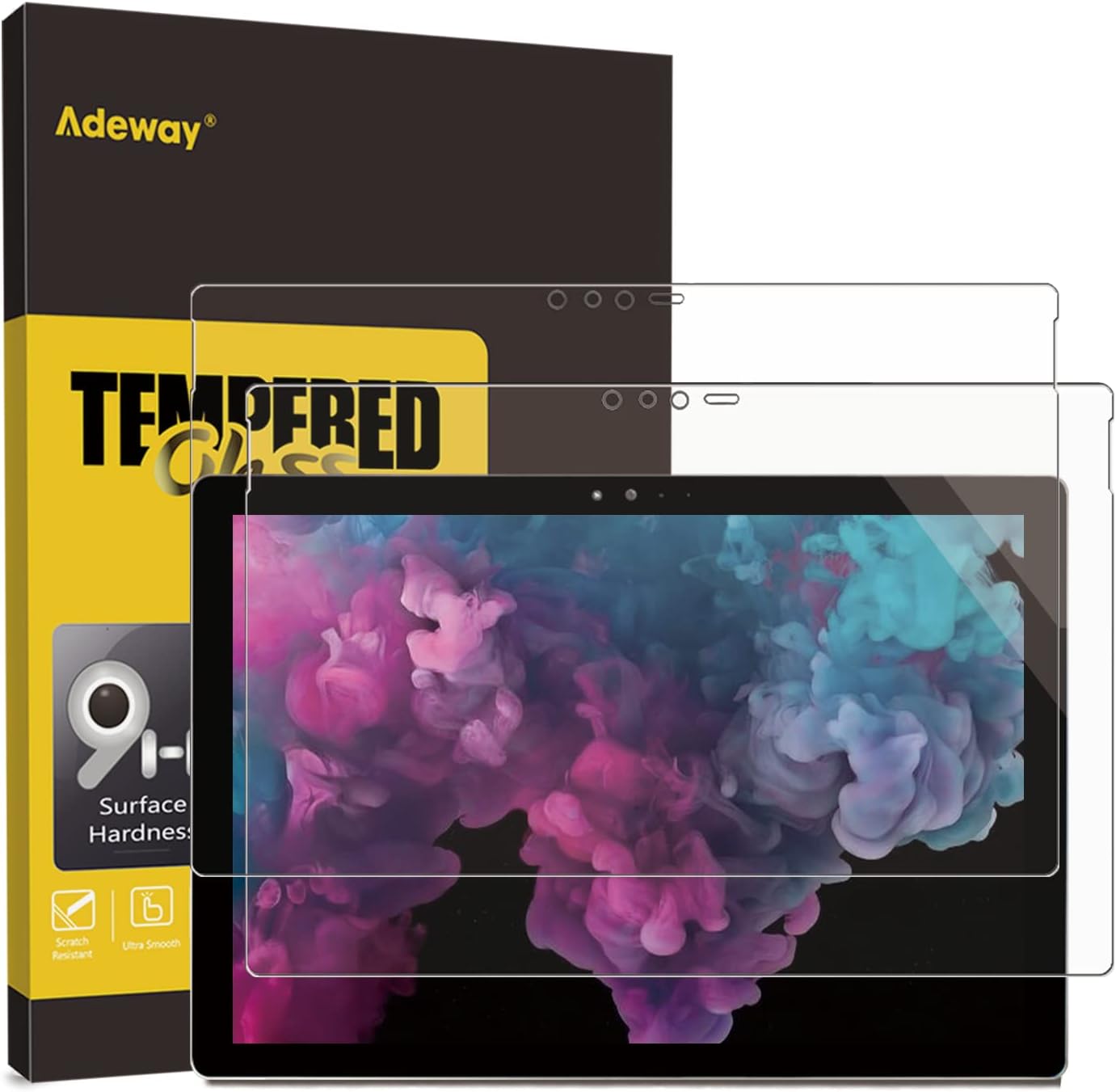 Amazon.com: Microsoft Surface Pro 6 Screen Protector, Adeway Tempered ...