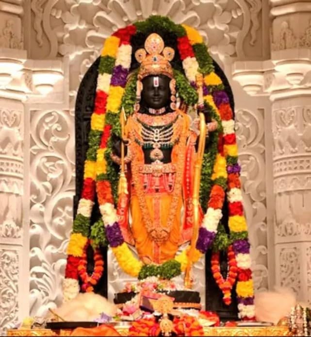 Sticker Ayodhya Dham Shri Ram Lala Ji Darbar Darshan in Glossy Finish ...