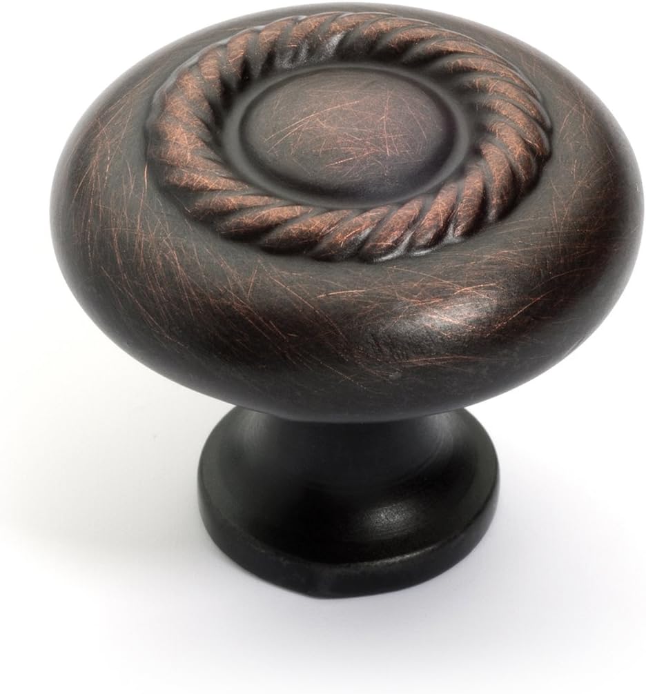 Dynasty Hardware K-80102-10B-25PK Beaded Cabinet Hardware Knob, Oil ...