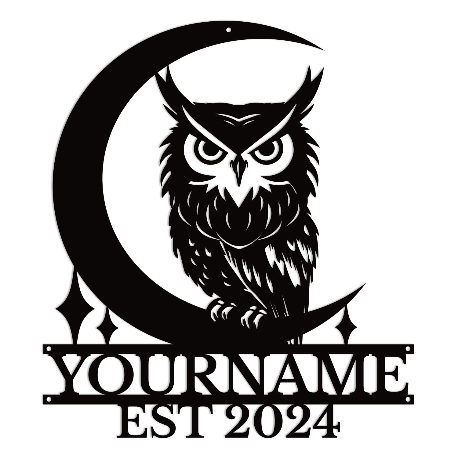 Amazon.com: Personalized Owl Name metal Signs,Custom Shed Metal Wall ...