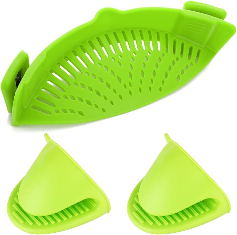 Kitchen Gizmo Snap N' Strain - Silicone Clip-On Colander, Heat ...