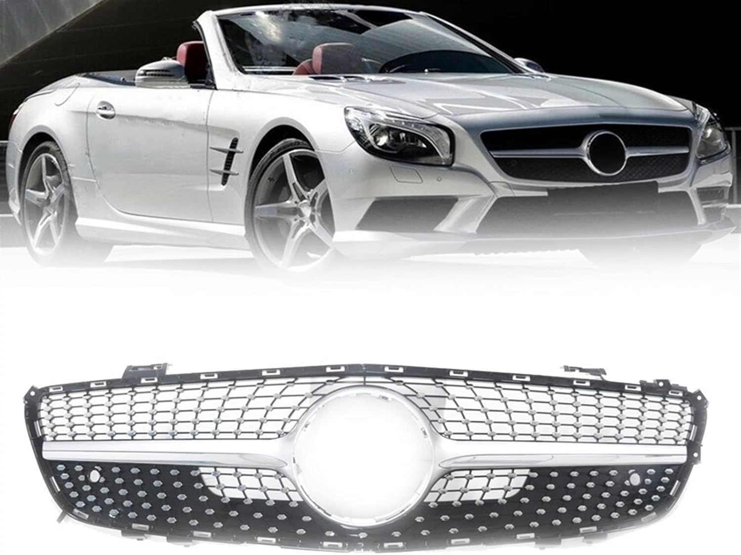 McKona Car Front Bumper Mesh Grille For Mercedes-Benz GLB-Class X247 ...