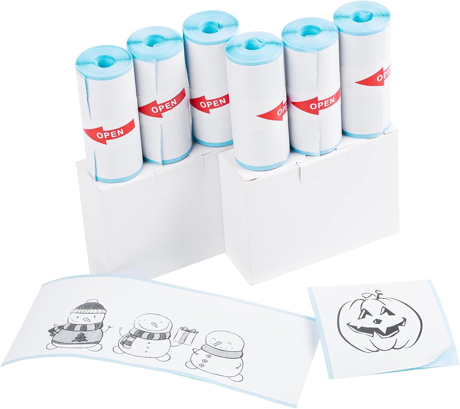 Amazon.com: 6 Rolls Self-Adhesive mini printer paper, Sticky Thermal ...