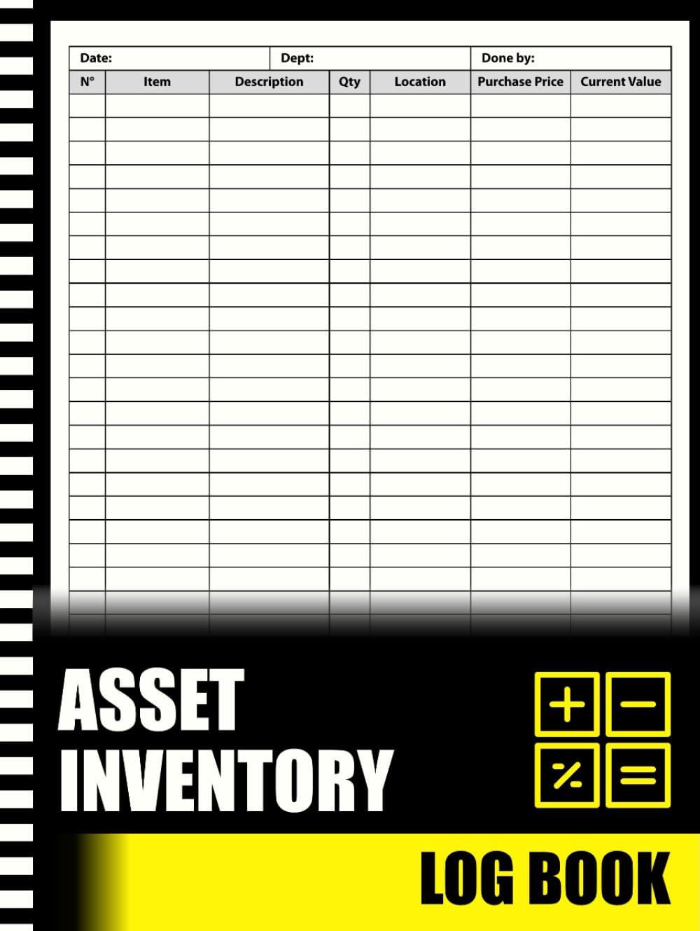 Amazon.com: Asset Inventory Log Book: Inventory Book Ideal for ...