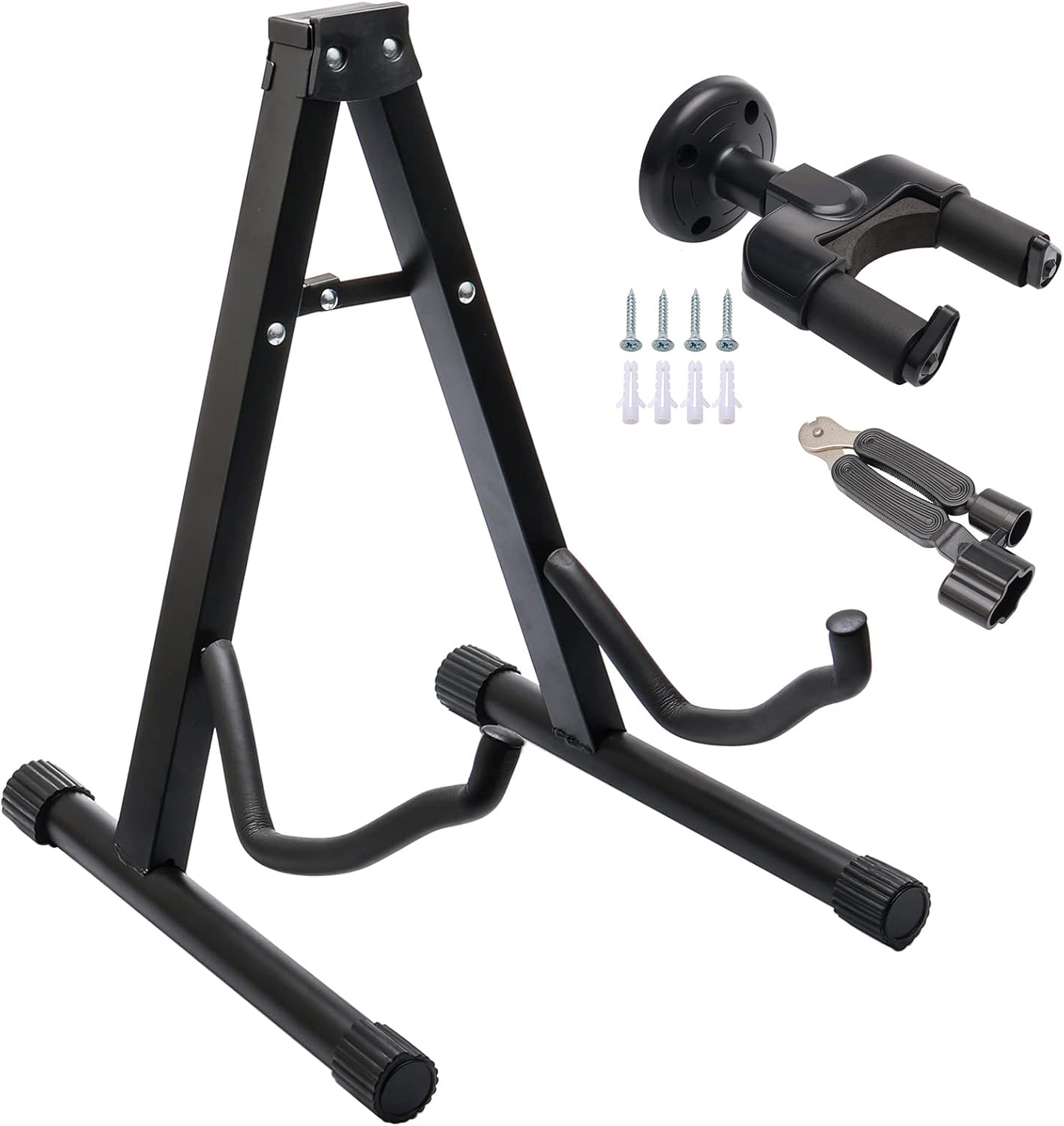 Amazon.com: Swhmc Folding Guitar Stand Portable Metal A-Frame Guitar ...