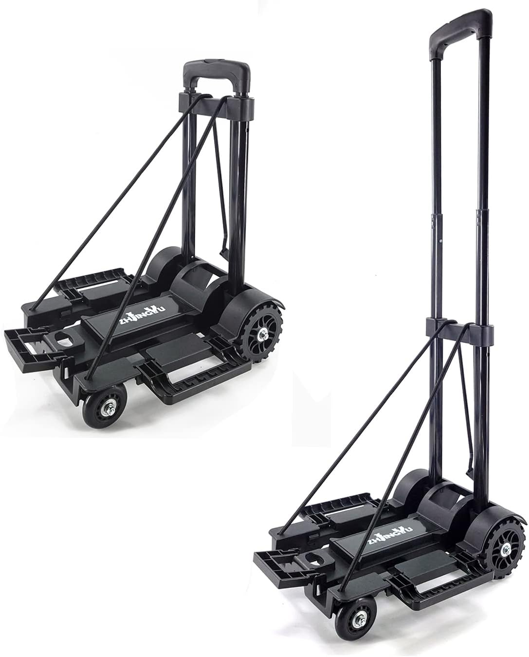 Amazon.com: Vsaikeo Small Folding Hand Truck Dolly with 2 Wheels ...