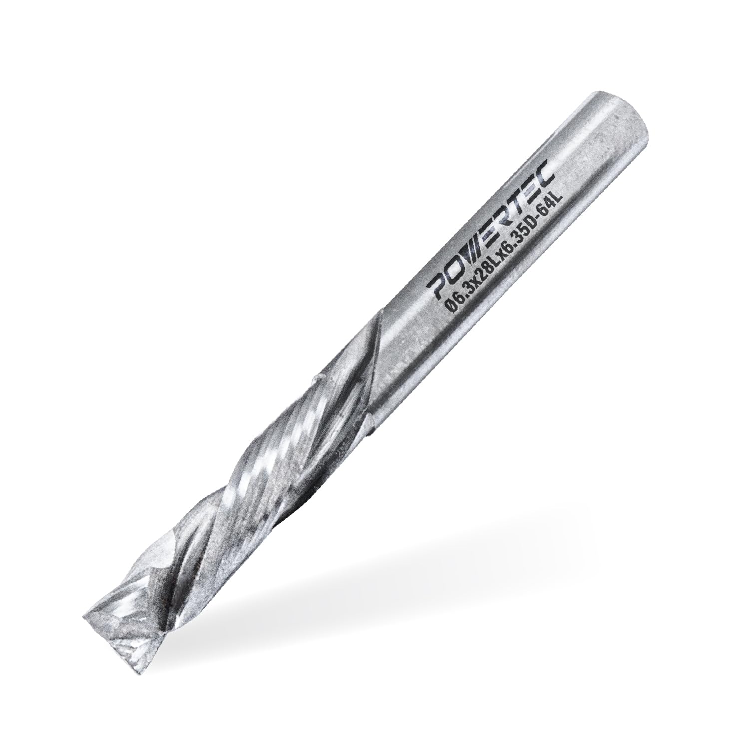 POWERTEC Up/Down Cut Compression 1/4“ Spiral Router Bit, 1/4" Shank ...
