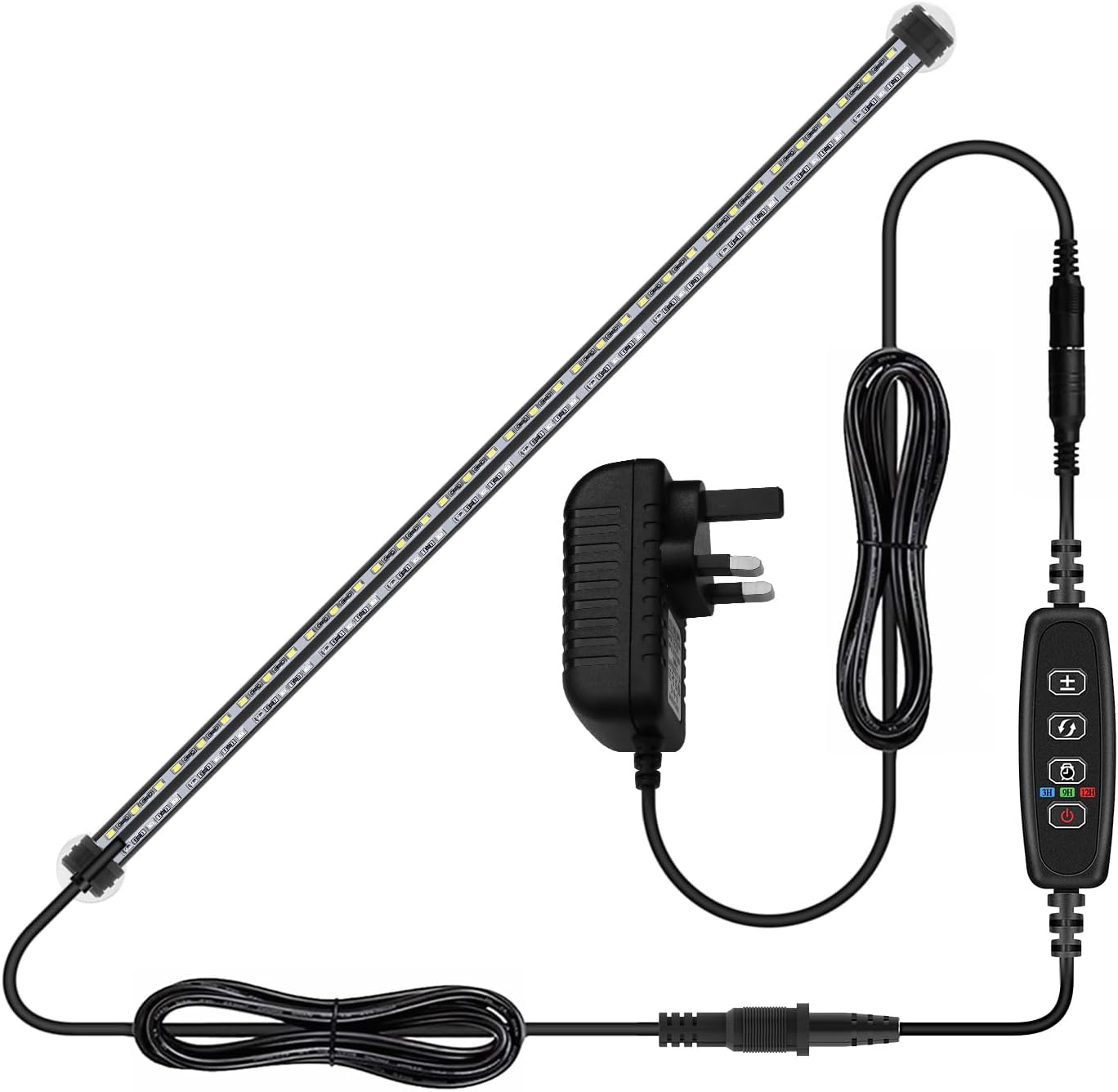 Lominie Submersible LED Aquarium Light, Full Spectrum 2 Row LED Fish ...