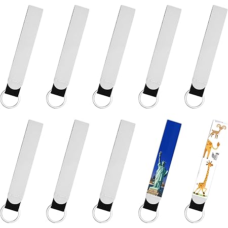 Amazon.com: Frienda 40 Pieces Sublimation Blanks Wristlet Keychain DIY ...
