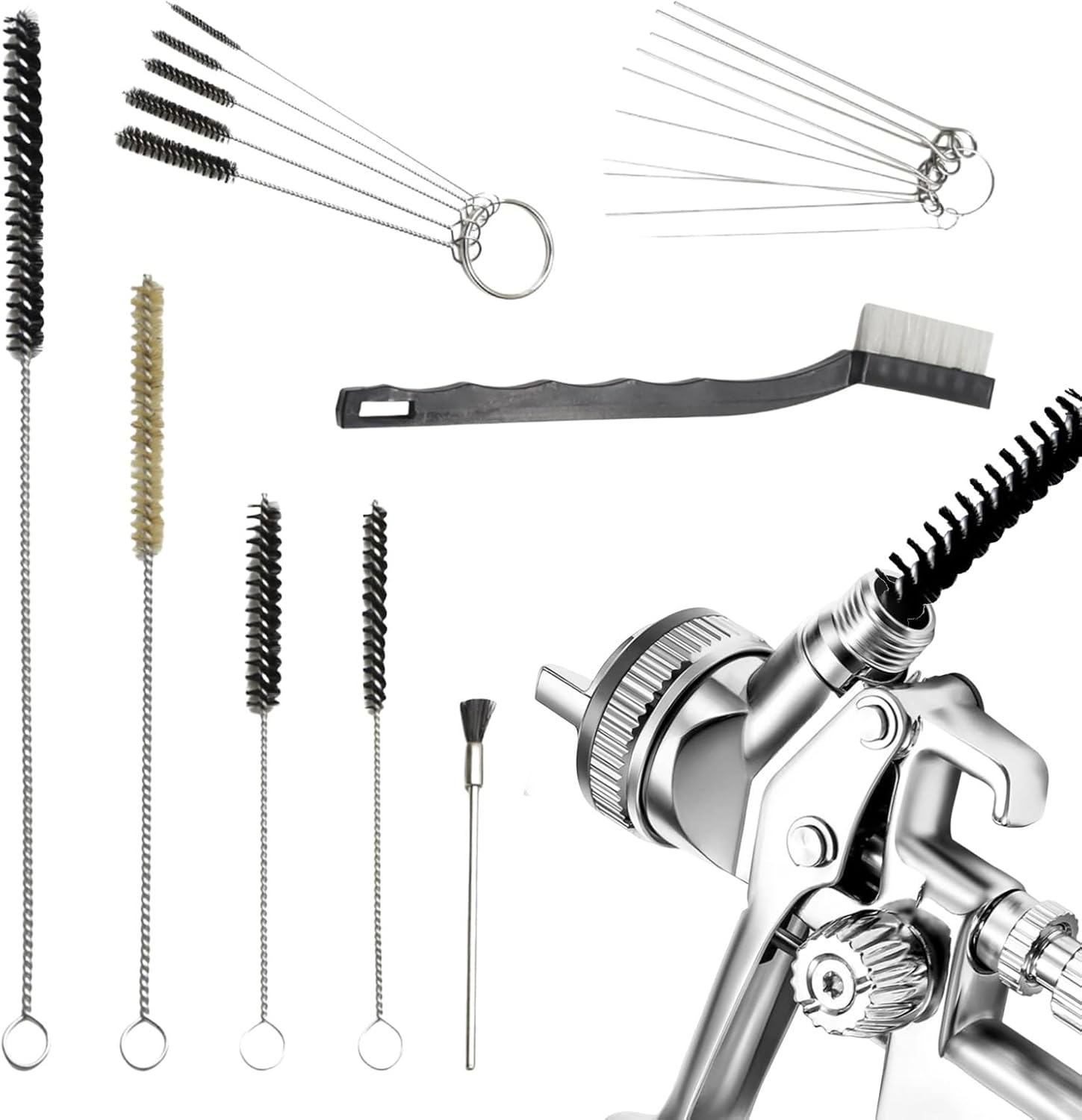 Amazon.com: Multi-Purpose Spray Gun Cleaning Kit Paint Gun Cleaning ...