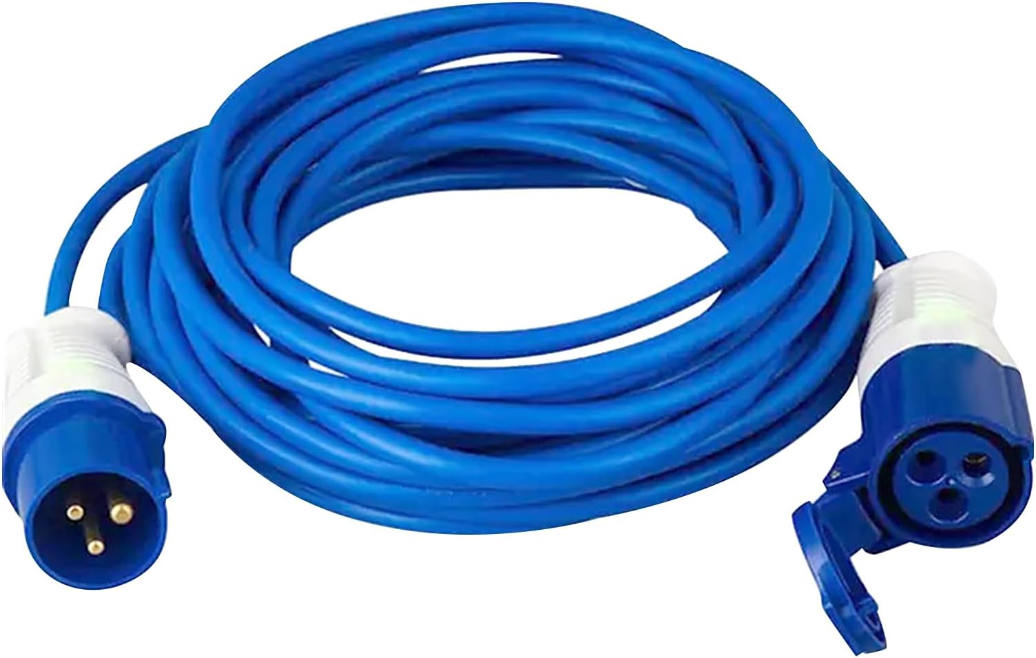 Extension Lead Cable,2M Heavy Duty 16A 240V Mains Hook Up Cable Camping ...