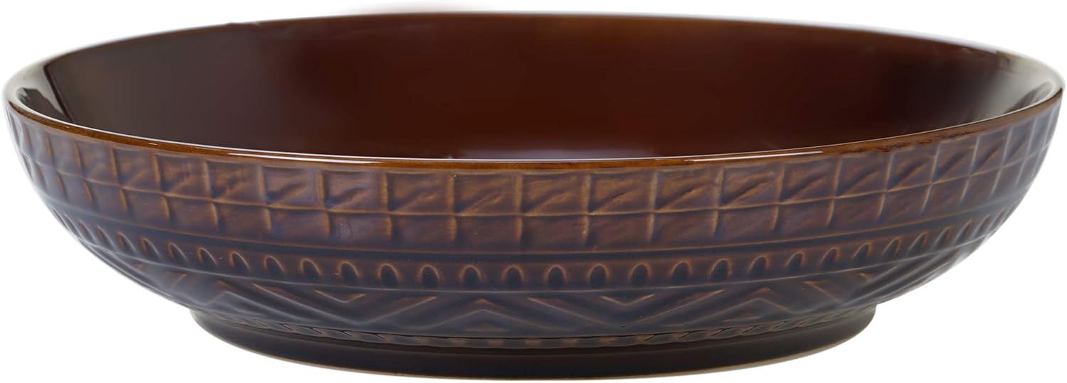 Amazon.com | Certified International Brown Aztec Serving Bowl: Serving ...