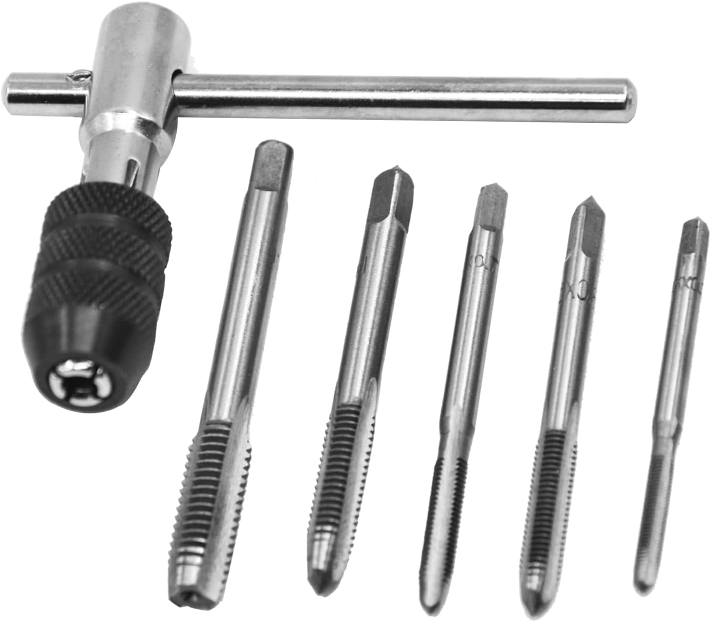 YXQ Metric Tap Set Adjustable T Handle Tap Wrench and 5Pcs Standard M3 ...