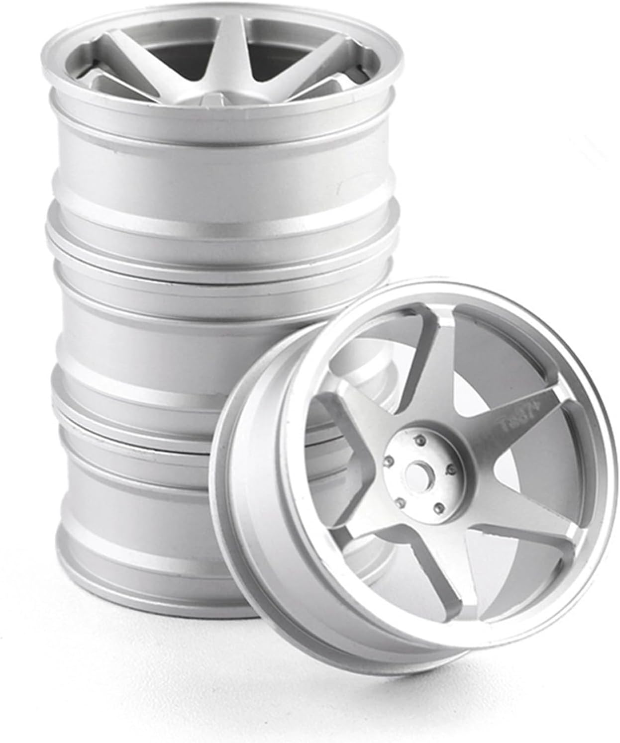 Amazon.com: Chanmoo 1/10 RC On Road Wheels Rims 12mm Hex Alloy Aluminum ...