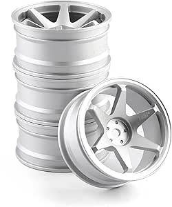 Amazon.com: Chanmoo 1/10 RC On Road Wheels Rims 12mm Hex Alloy Aluminum ...