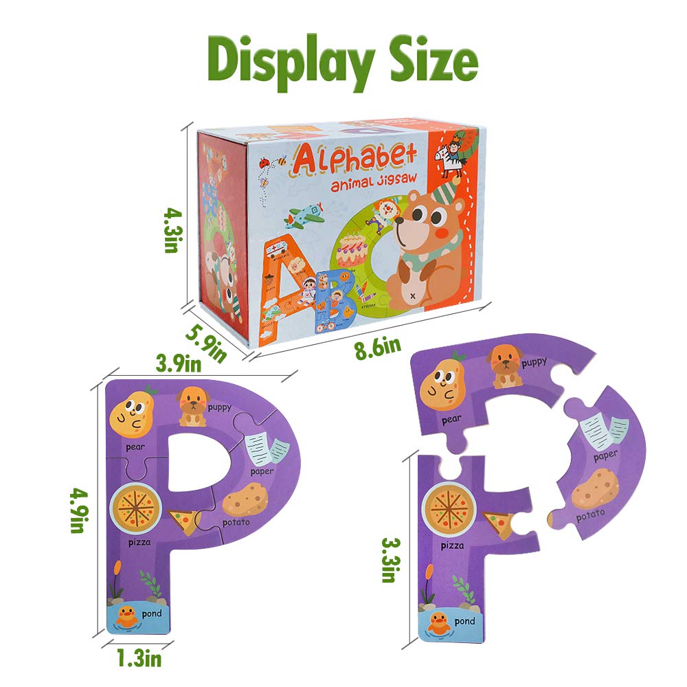 Snapklik.com : Wooden Jumbo Alphabet ABC Letter Toddler Puzzles Color ...