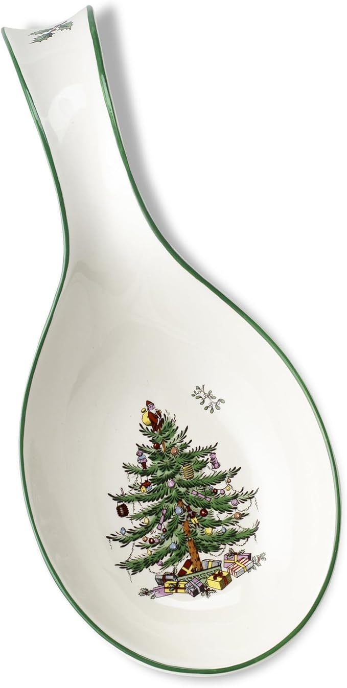 Amazon.com: Spode Christmas Tree Spoon Rest, 12-Inch Festive Cooking ...
