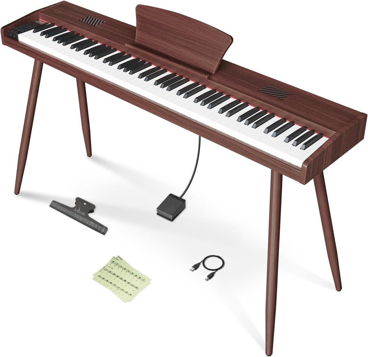 Amazon.co.jp: Longeye (New Wooden Model) Electronic Piano, 88 Keys ...