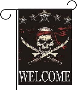 Amazon.com : iWeeta Welcome Pirate Garden Flag 12x18 Inch Double Sided ...