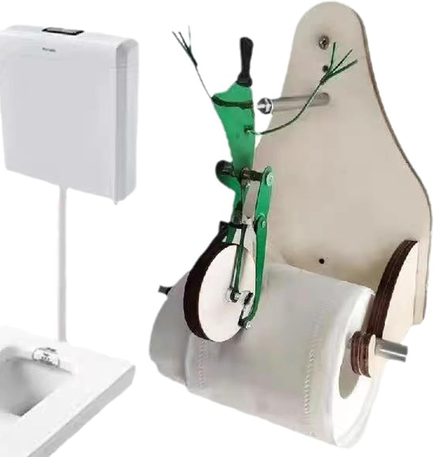 Amazon.com: Generic Frog Riding Bicycle Toilet Paper Holder Wall Mount ...