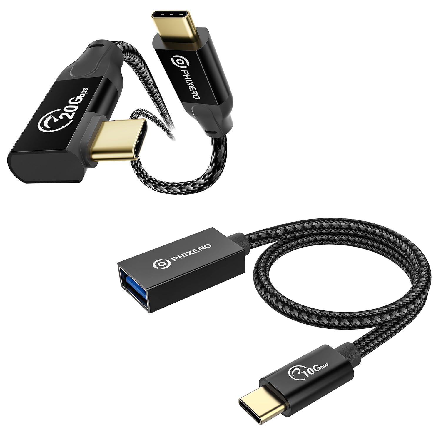 Amazon.com: PHIXERO (20Gbps 100W) USB C to USB C Cable 1.6ft Fast ...
