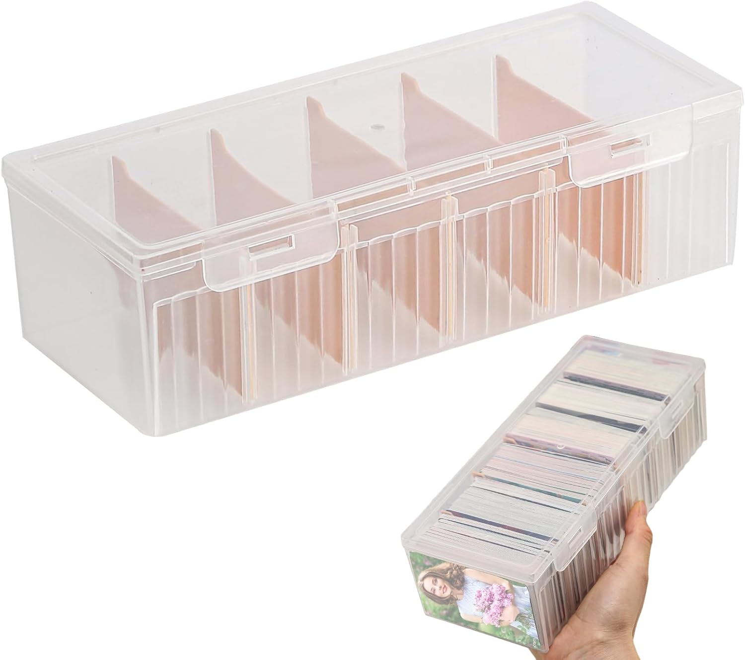 LdawyDE Index Card Box, Index Box DIN A8 with Removable Dividers, 24 x ...