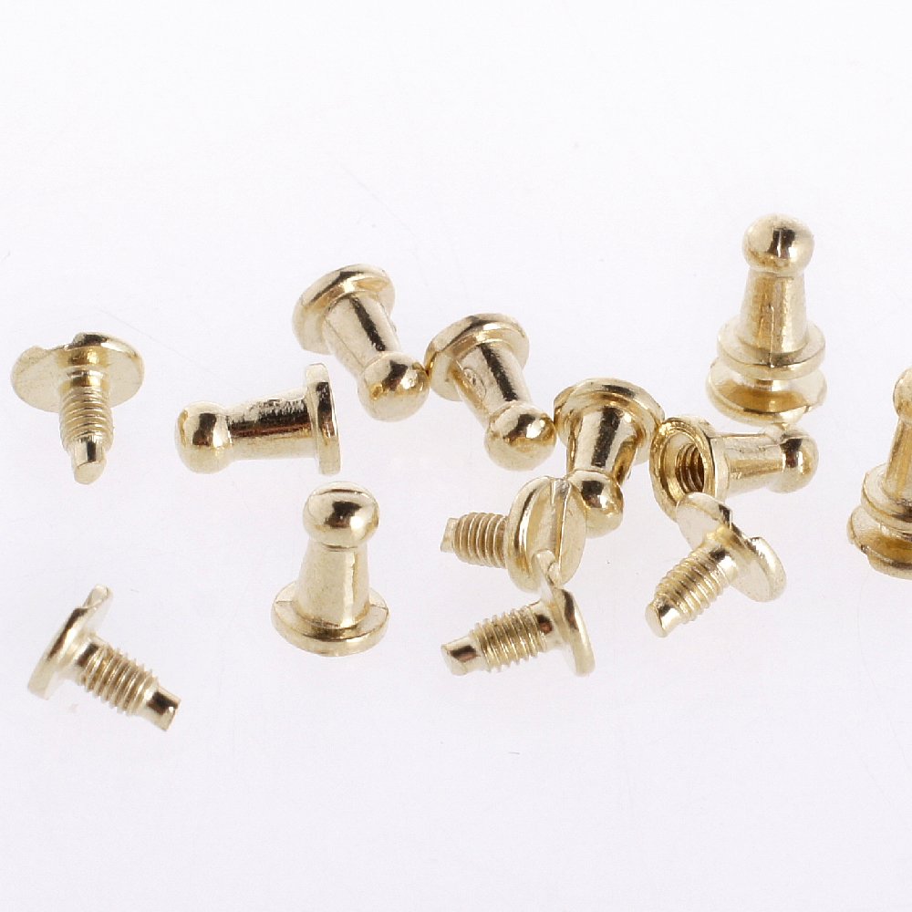 Amazon.com: RUBYCA 50 Sets Gold Head Button Studs and Posts, Metal ...