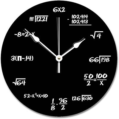 Amazon.com: Timelike Math Clock, Unique Wall Clock Modern Design ...
