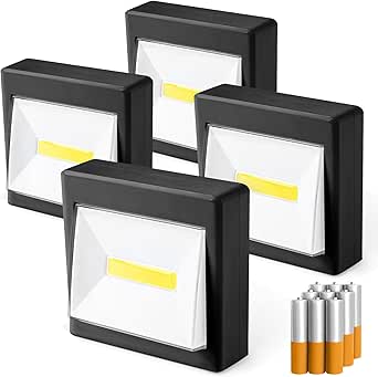 LED Night Light Switch, 12 Total Batteries Included, 200 Lumen Wireless ...