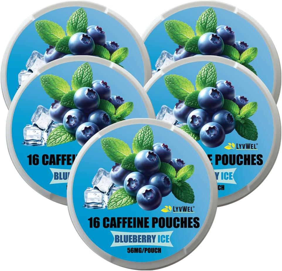 Amazon.com : LYVWEL 5-Pack Caffeine Dip Energy Deckys Pouches: 16 per ...
