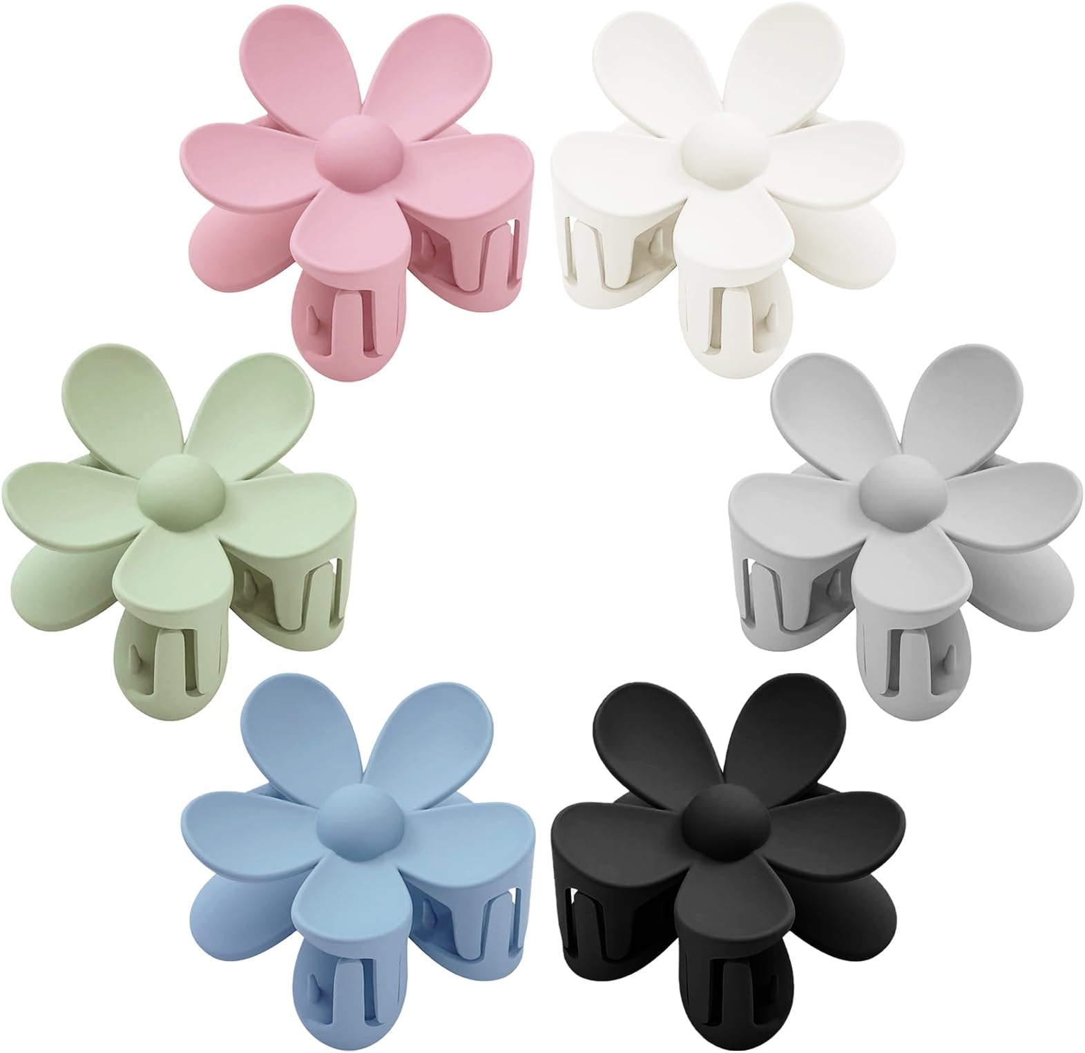 Amazon.com: Flower Hair Clips 6 PCS Flower Claw Clips Daisy Clips for ...