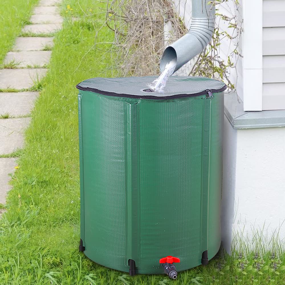 Amazon.com : Collapsible Rain Barrel Water Collector, Volowoo Portable ...