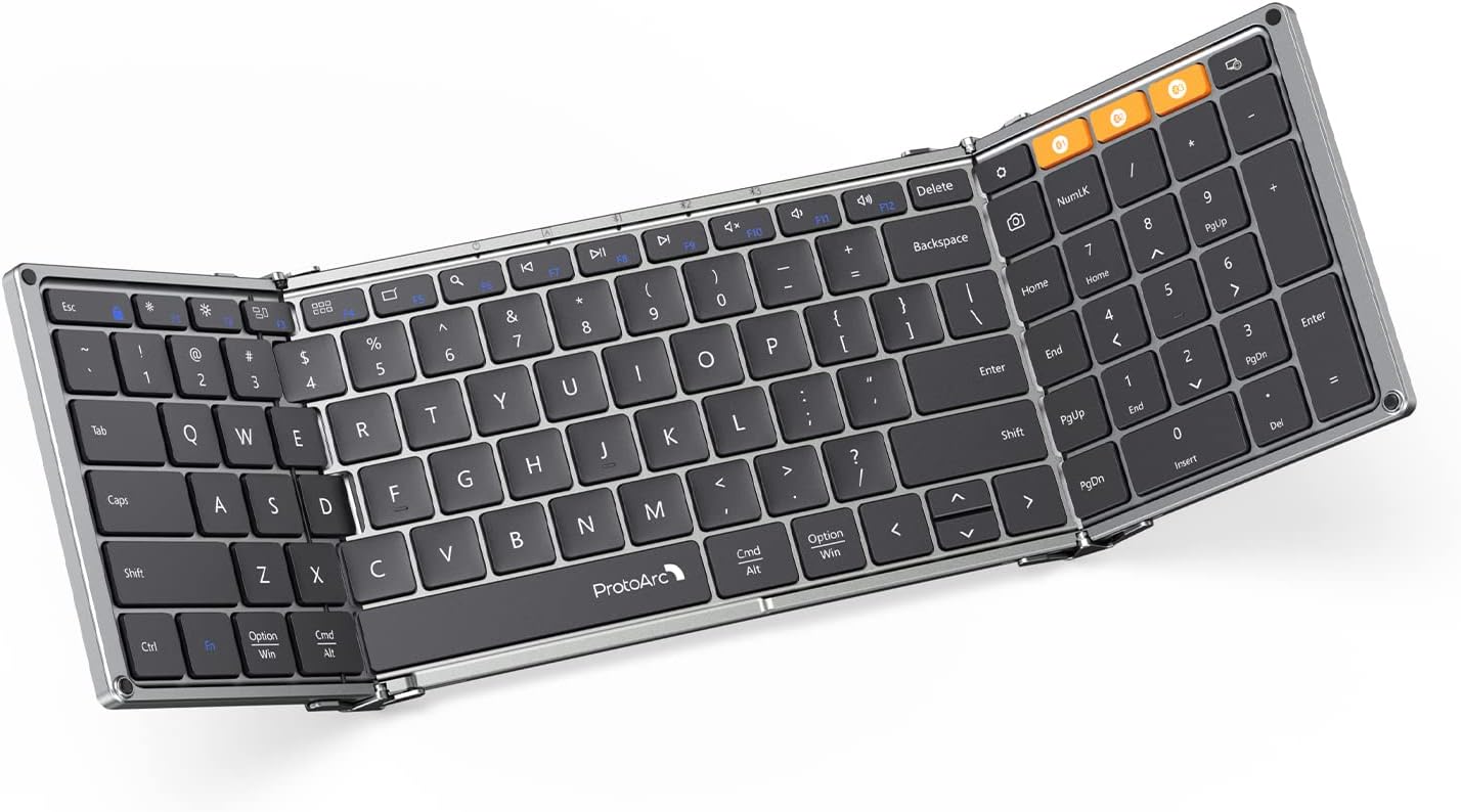Amazon.com: ProtoArc Ergonomic Foldable Keyboard, XK03 Split Folding ...