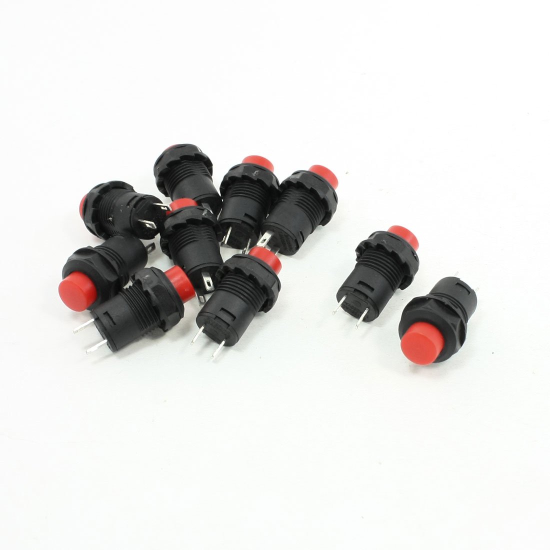 Uxcell a13052100ux0038 Round Red Push Button Switch (Pack of 10 ...