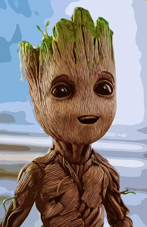 Amazon.com: Groot Illustration - Guardians of The Galaxy Marvel ...