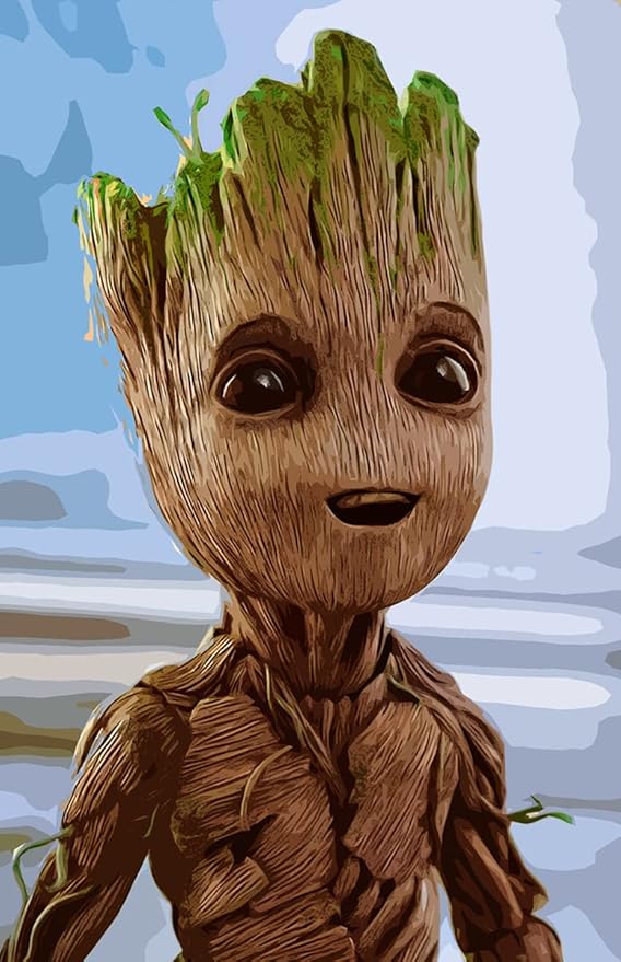 Amazon.com: Groot Illustration - Guardians of The Galaxy Marvel ...