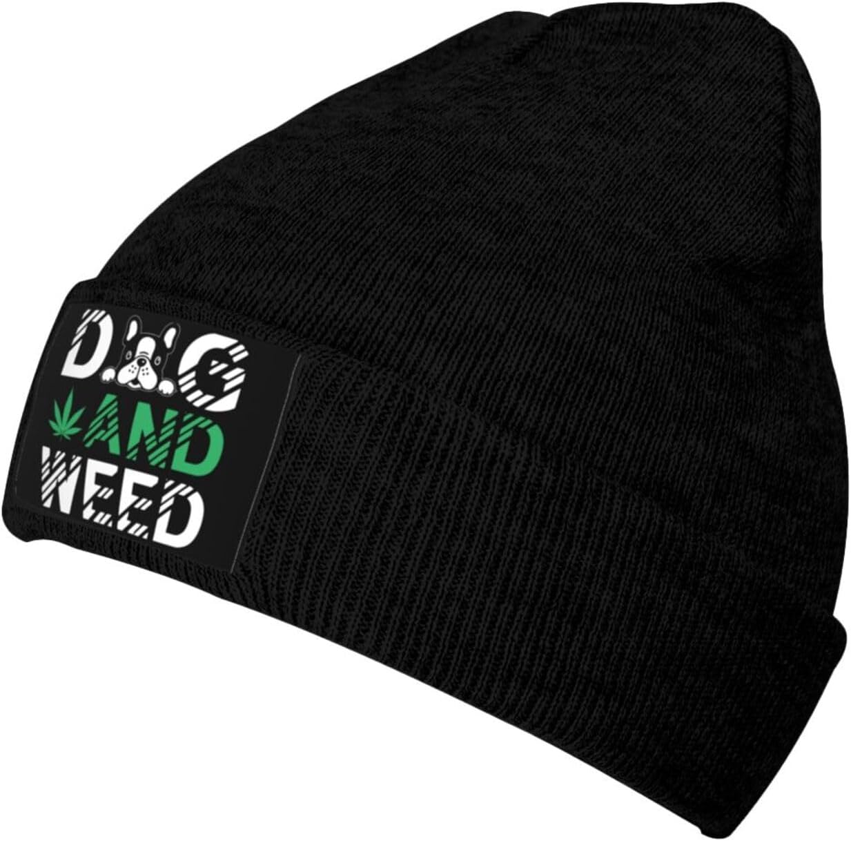 Amazon.com: QIZYOQA Dag and Weed Beanie Hat for Men Women Knit Skull ...