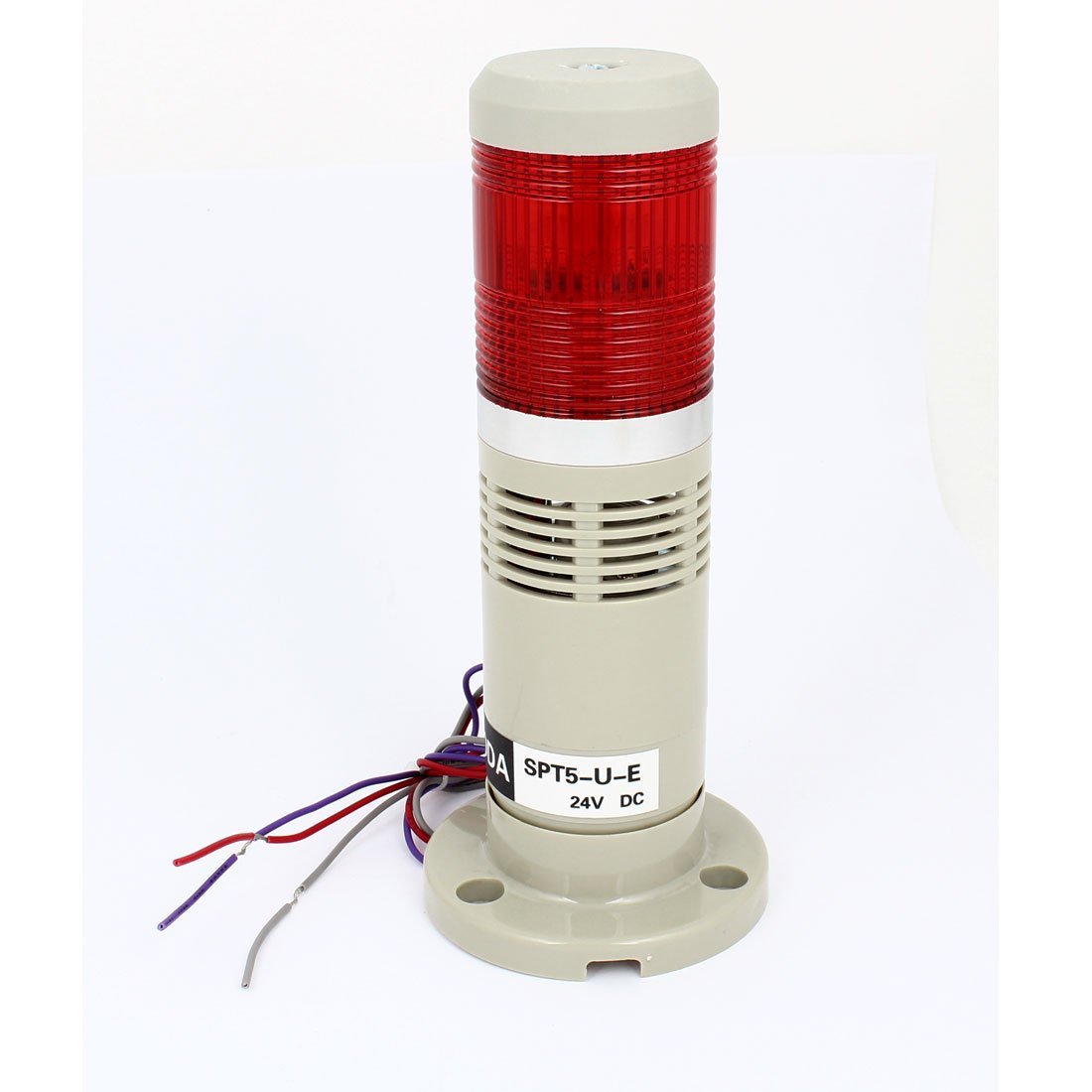 DC 24V Industrial Signal Tower Stack Bulb Buzzer 90dB Red Light ...
