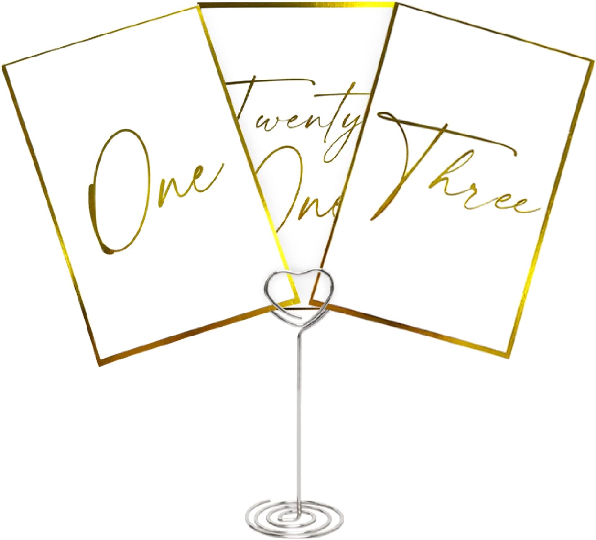 Amazon.com: Gold Table Numbers With Bonus Confetti, Table Numbers For ...