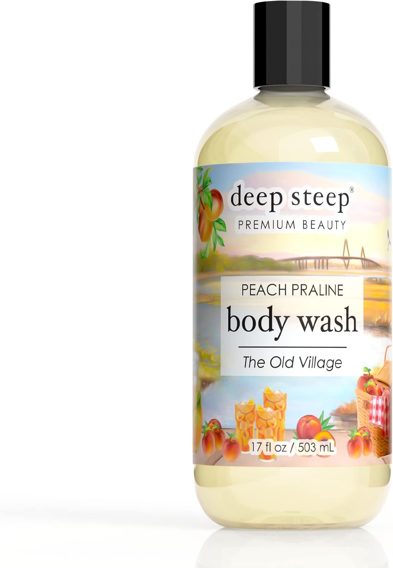 Amazon.com : Deep Steep Body Wash 17 oz (Peach Praline) : Beauty ...
