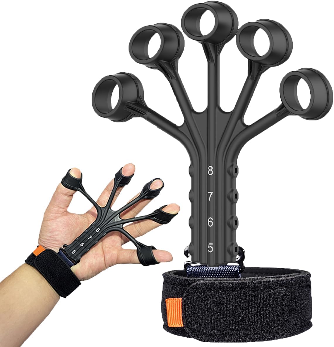 Amazon.co.jp: Finger Power, Set of 2, Finger Trainer, Grip Training ...
