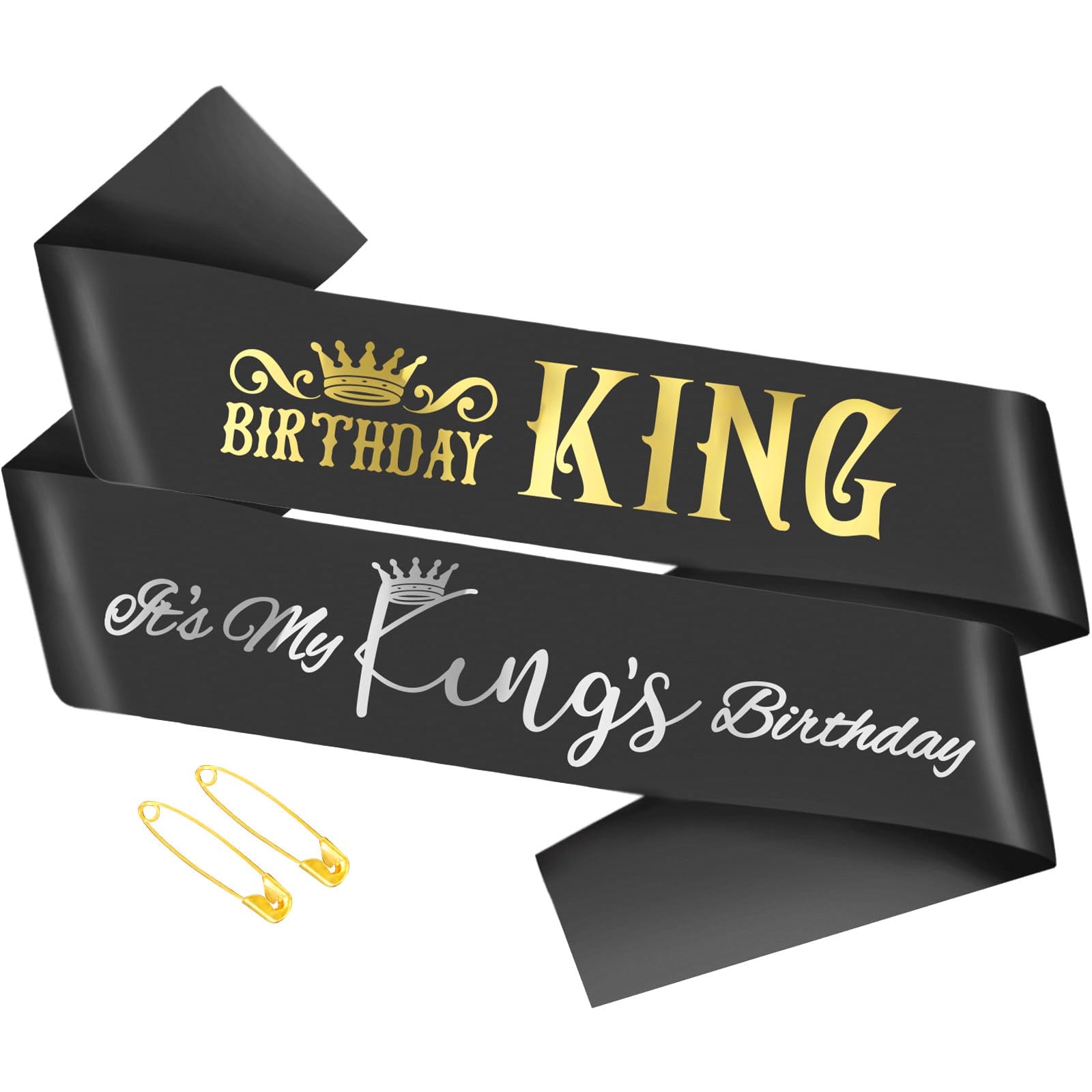 Amazon.com: SKJIAYEE Birthday King Sash and It's My King's Birthday ...