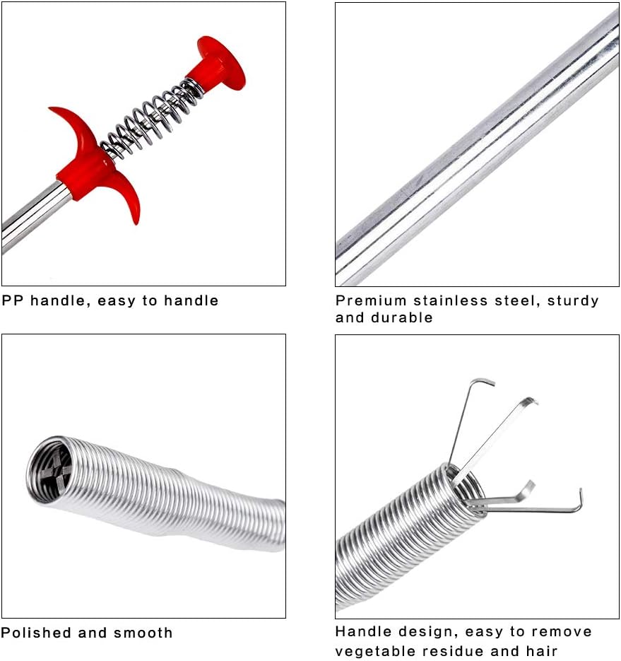 Latauar Durable Bendable Drain Auger, Multifunctional Sewer Hair ...